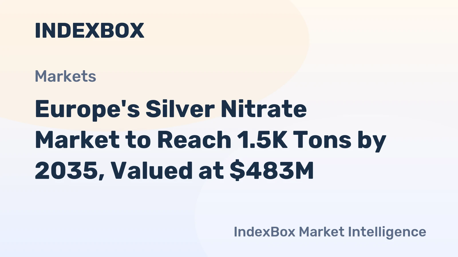 Europe's Silver Nitrate Market to Reach 1.5K Tons by 2035, Valued at $483M