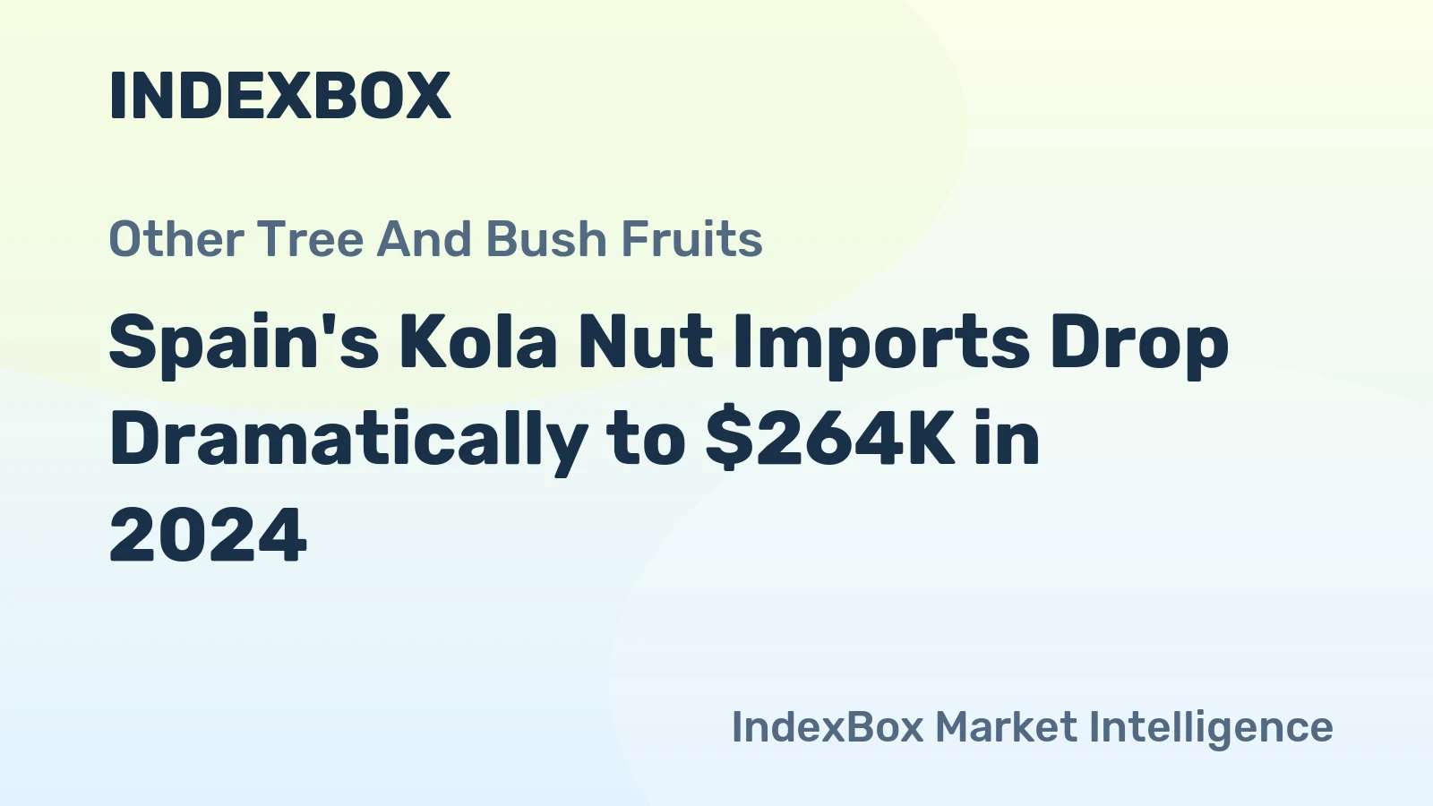 Spain's Kola Nut Imports Drop Dramatically to $264K in 2024