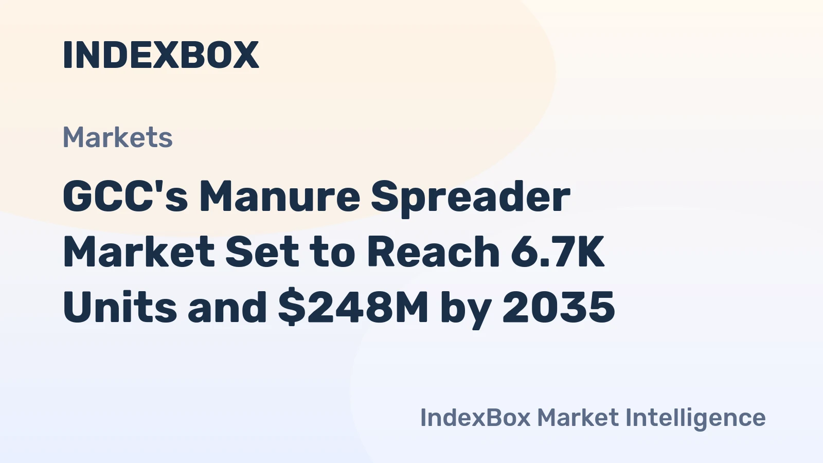 GCC's Manure Spreader Market Set to Reach 6.7K Units and $248M by 2035