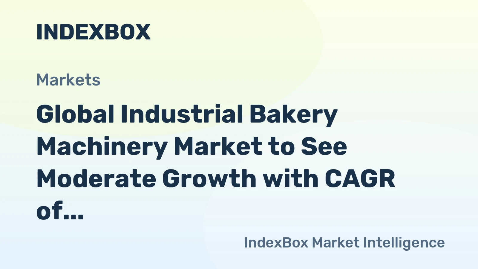 Global Industrial Bakery Machinery Market to See Moderate Growth with CAGR of +0.4% from 2024-2035