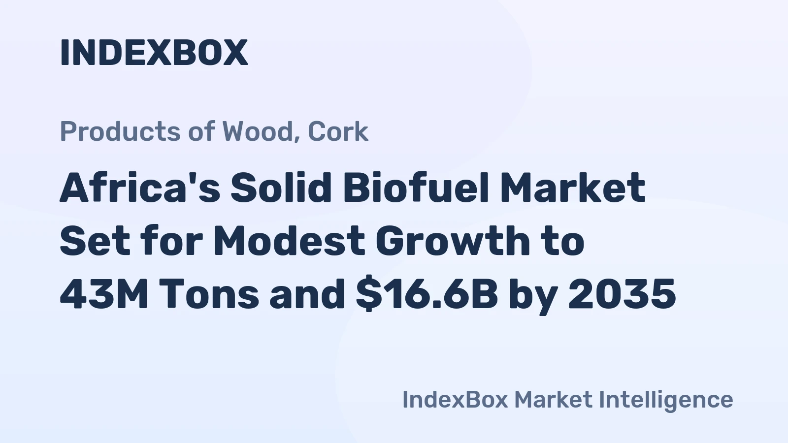Africa's Solid Biofuel Market Set for Modest Growth to 43M Tons and $16.6B by 2035