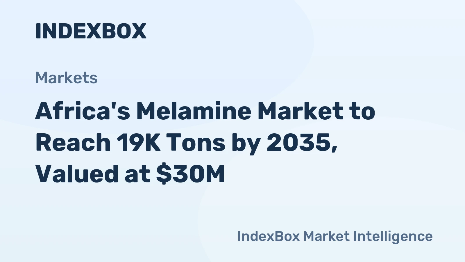 Africa's Melamine Market to Reach 19K Tons by 2035, Valued at $30M