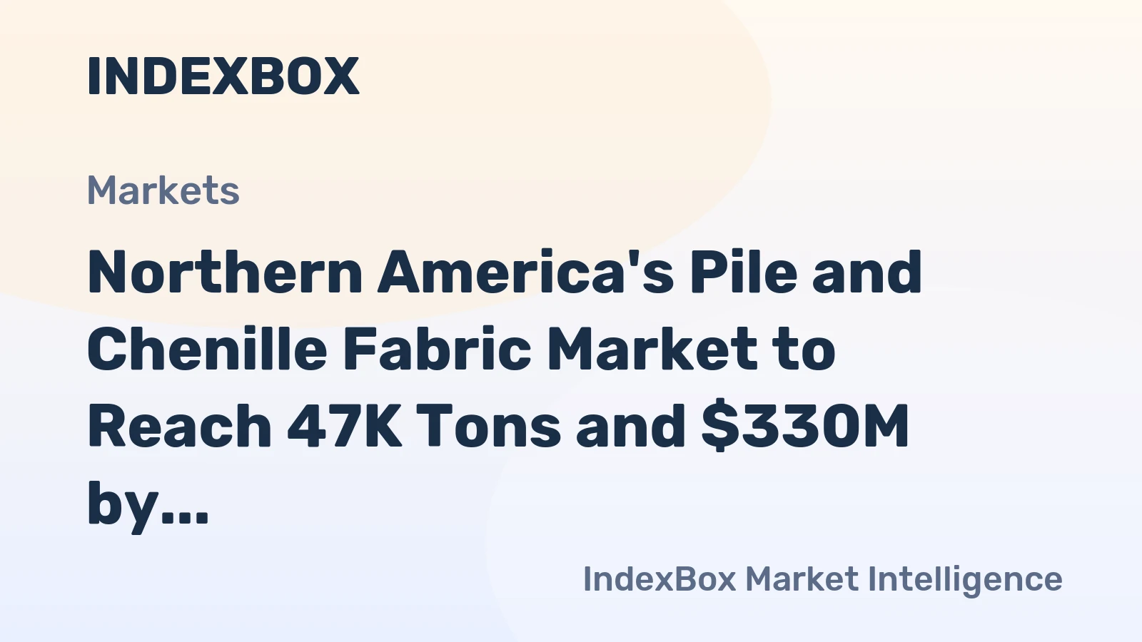 Northern America's Pile and Chenille Fabric Market to Reach 47K Tons and $330M by 2035