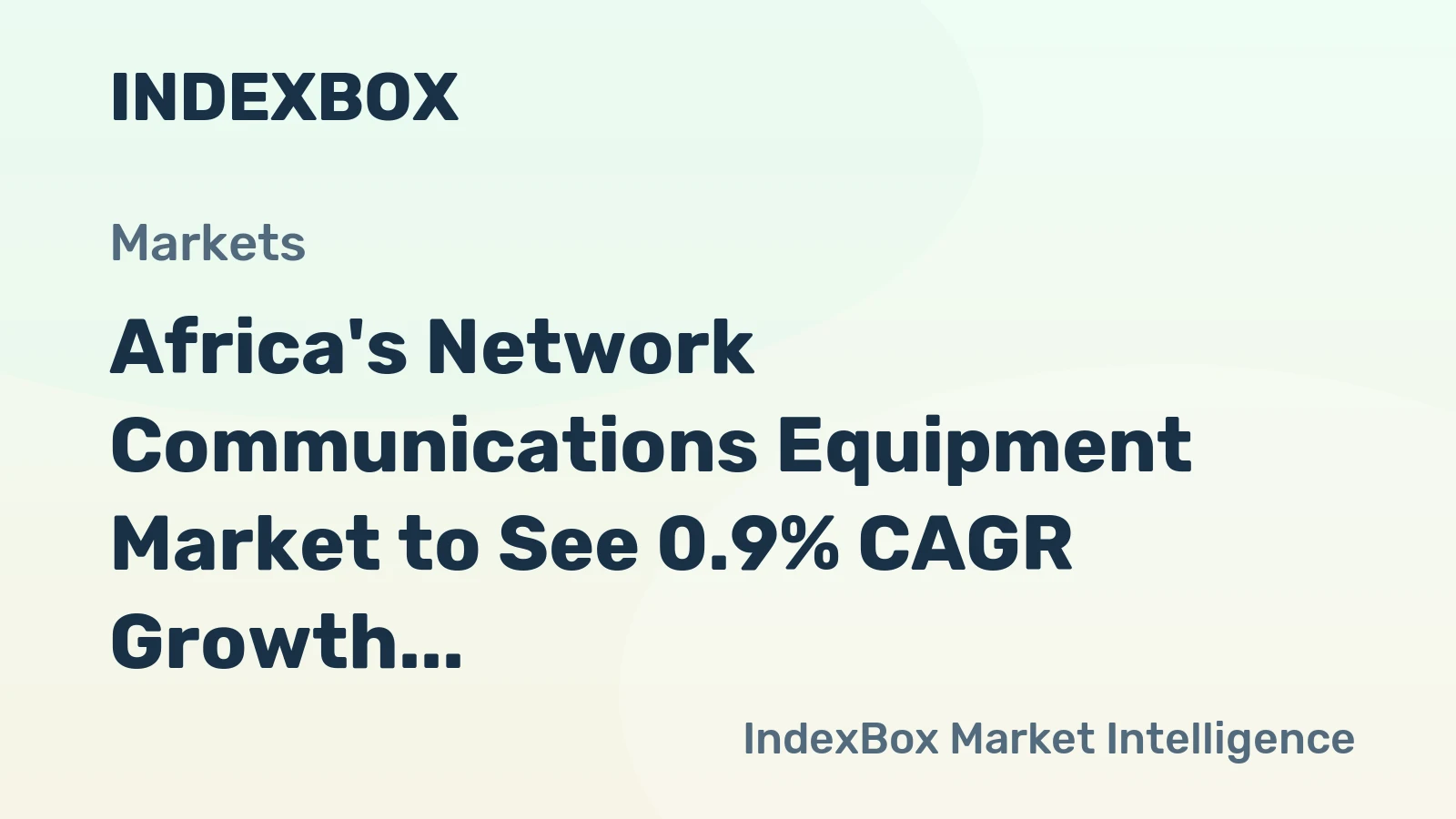 Africa's Network Communications Equipment Market to See 0.9% CAGR Growth Towards 5.2M Units by 2035