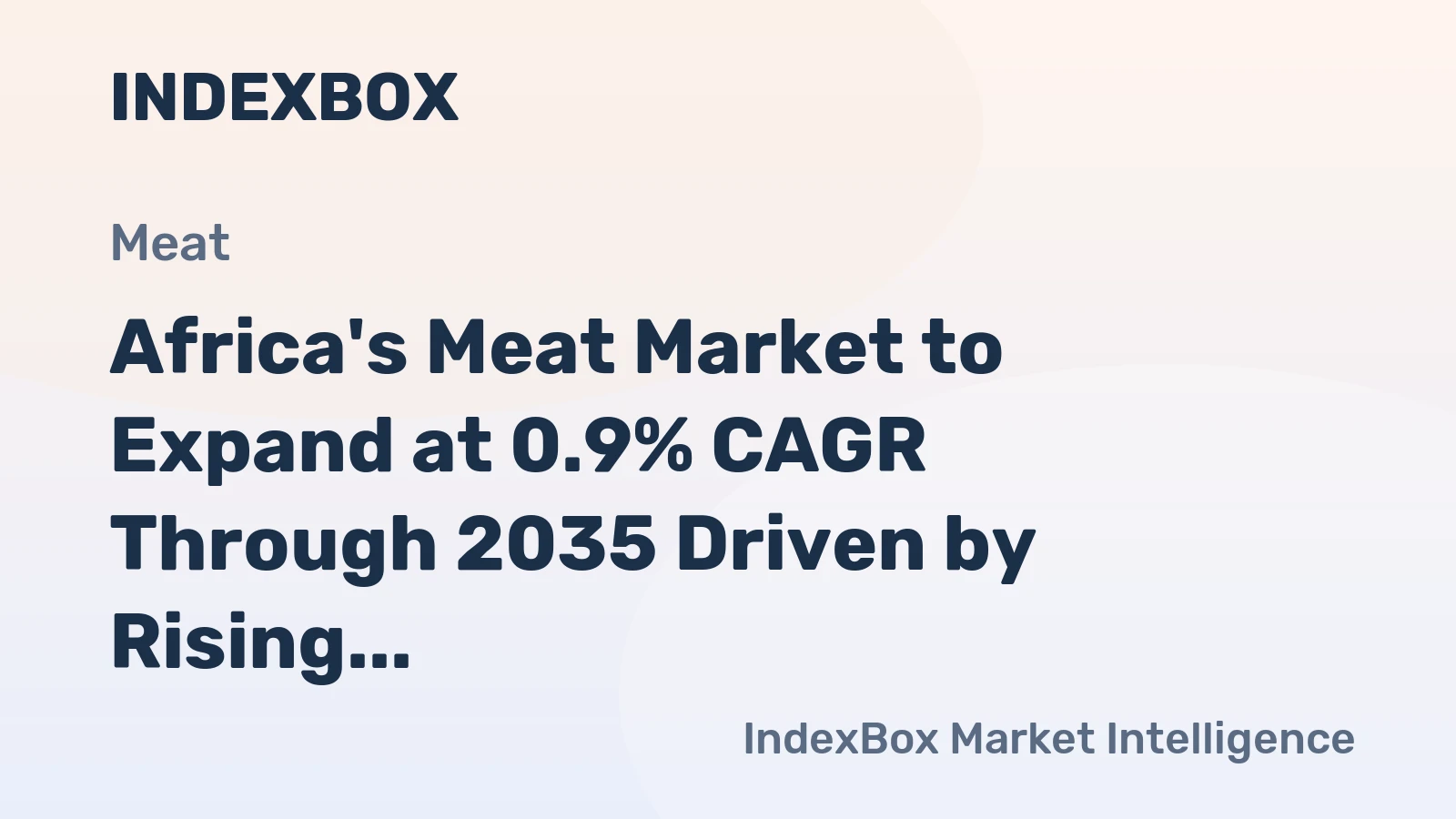 Africa's Meat Market to Expand at 0.9% CAGR Through 2035 Driven by Rising Demand