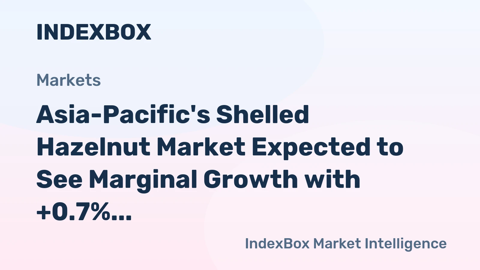Asia-Pacific's Shelled Hazelnut Market Expected to See Marginal Growth with +0.7% CAGR by 2035