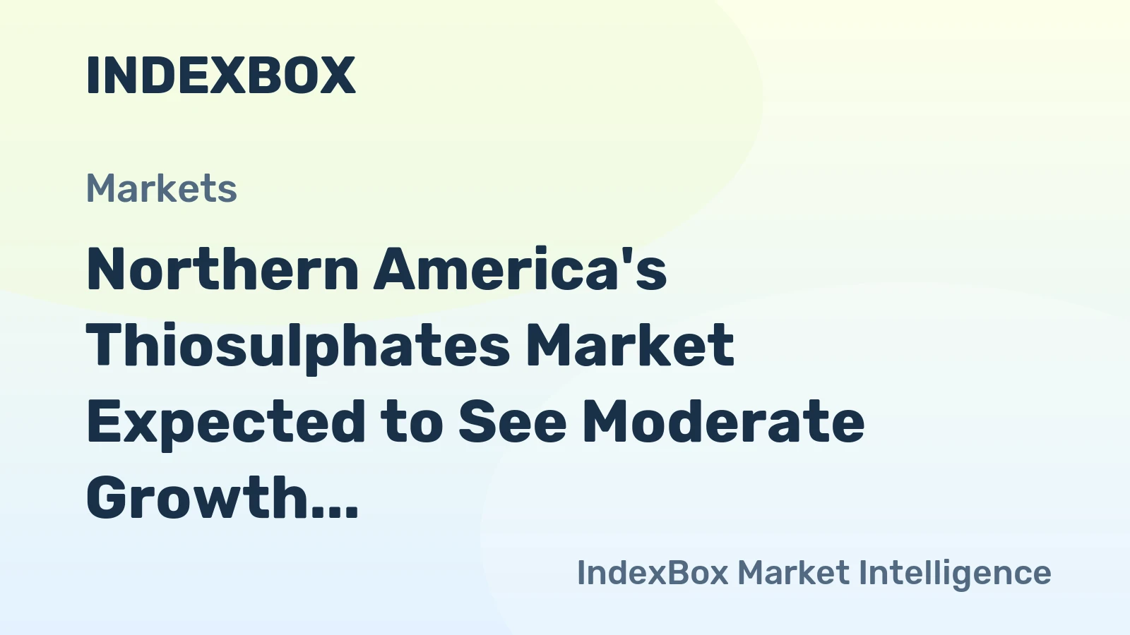 Northern America's Thiosulphates Market Expected to See Moderate Growth with +2.0% CAGR
