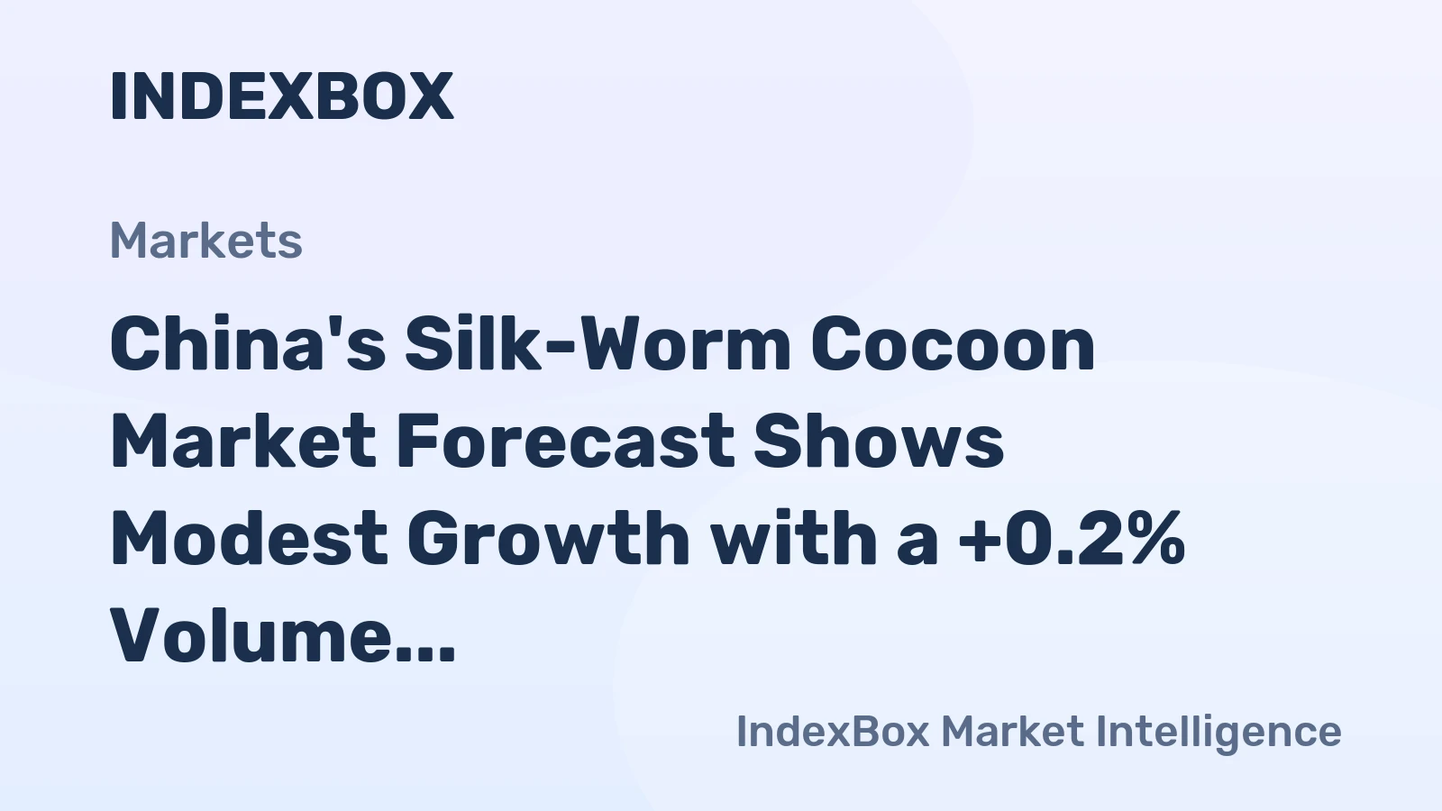 China's Silk-Worm Cocoon Market Forecast Shows Modest Growth with a +0.2% Volume CAGR Through 2035