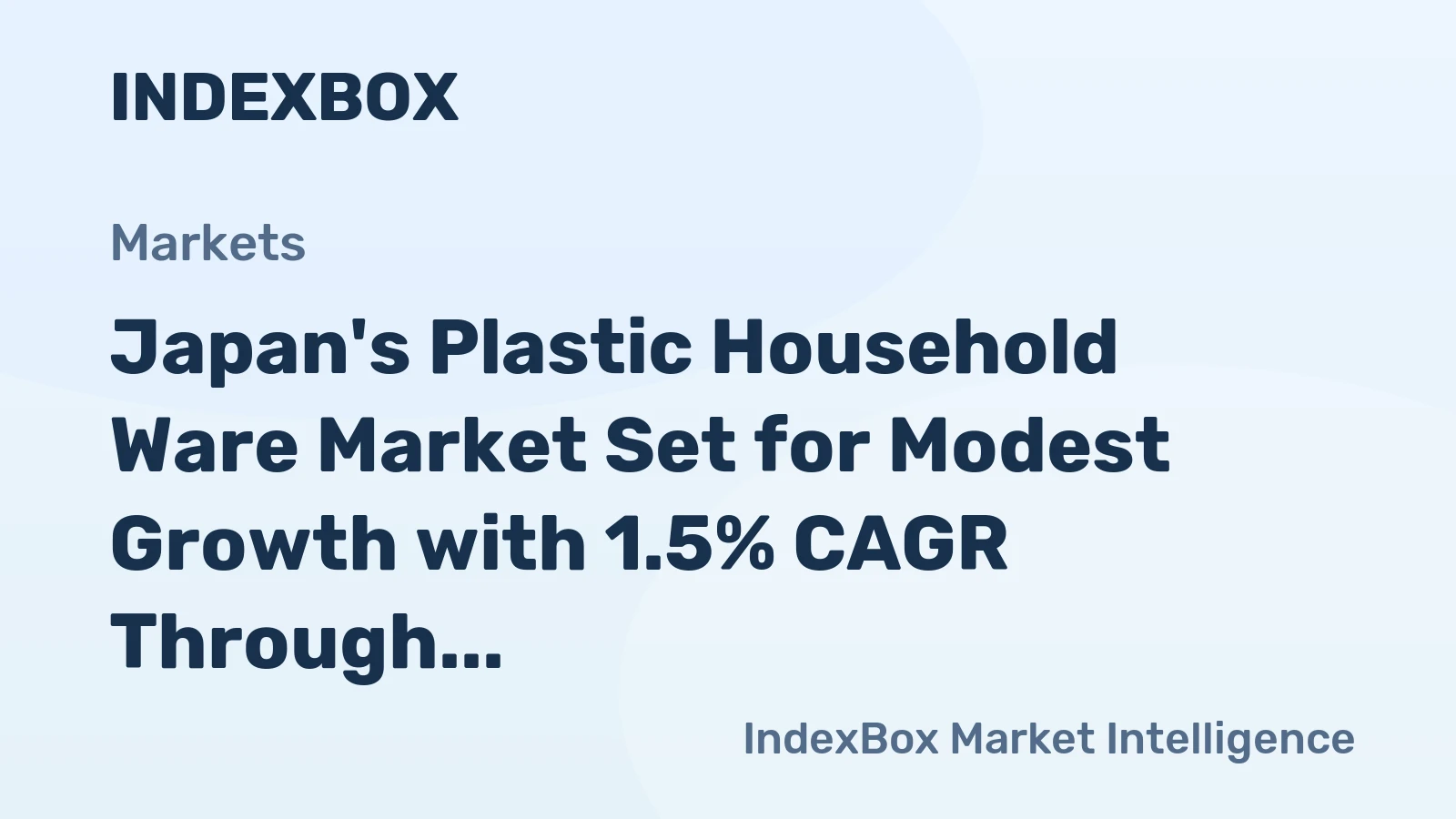 Japan's Plastic Household Ware Market Set for Modest Growth with 1.5% CAGR Through 2035