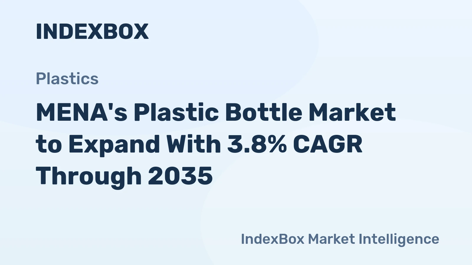 MENA's Plastic Bottle Market to Expand With 3.8% CAGR Through 2035
