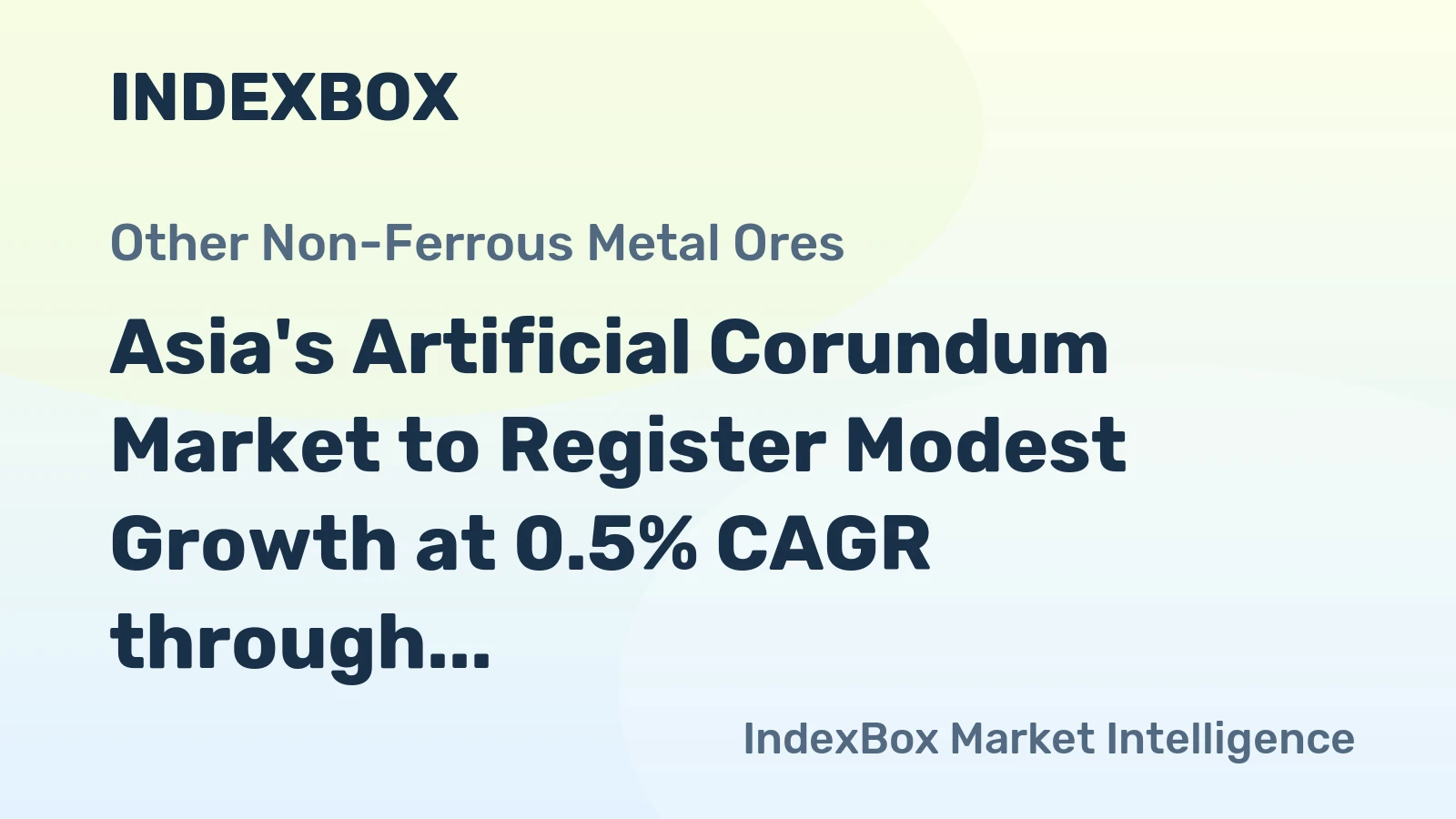 Asia's Artificial Corundum Market to Register Modest Growth at 0.5% CAGR through 2035