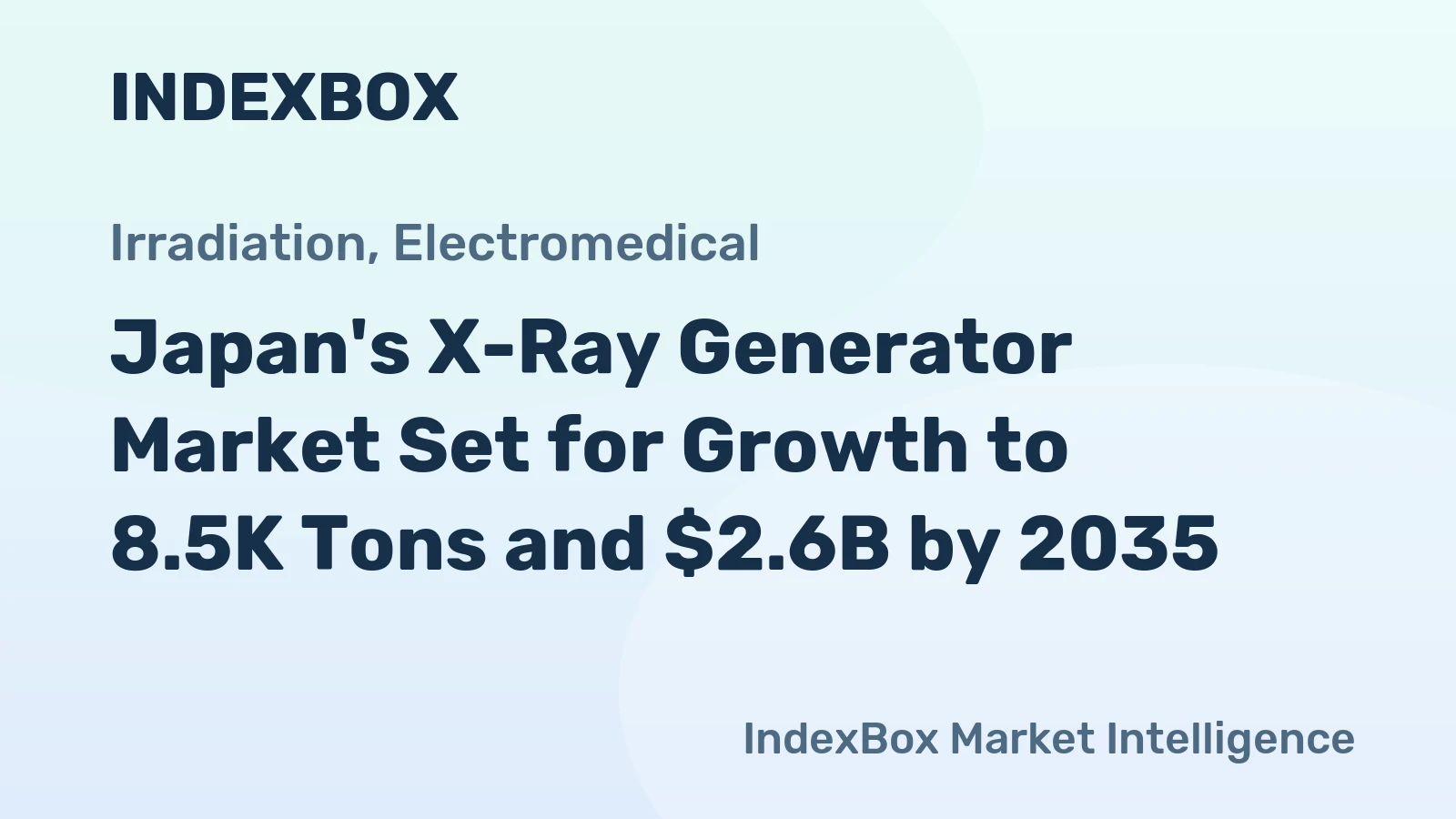Japan's X-Ray Generator Market Set for Growth to 8.5K Tons and $2.6B by 2035