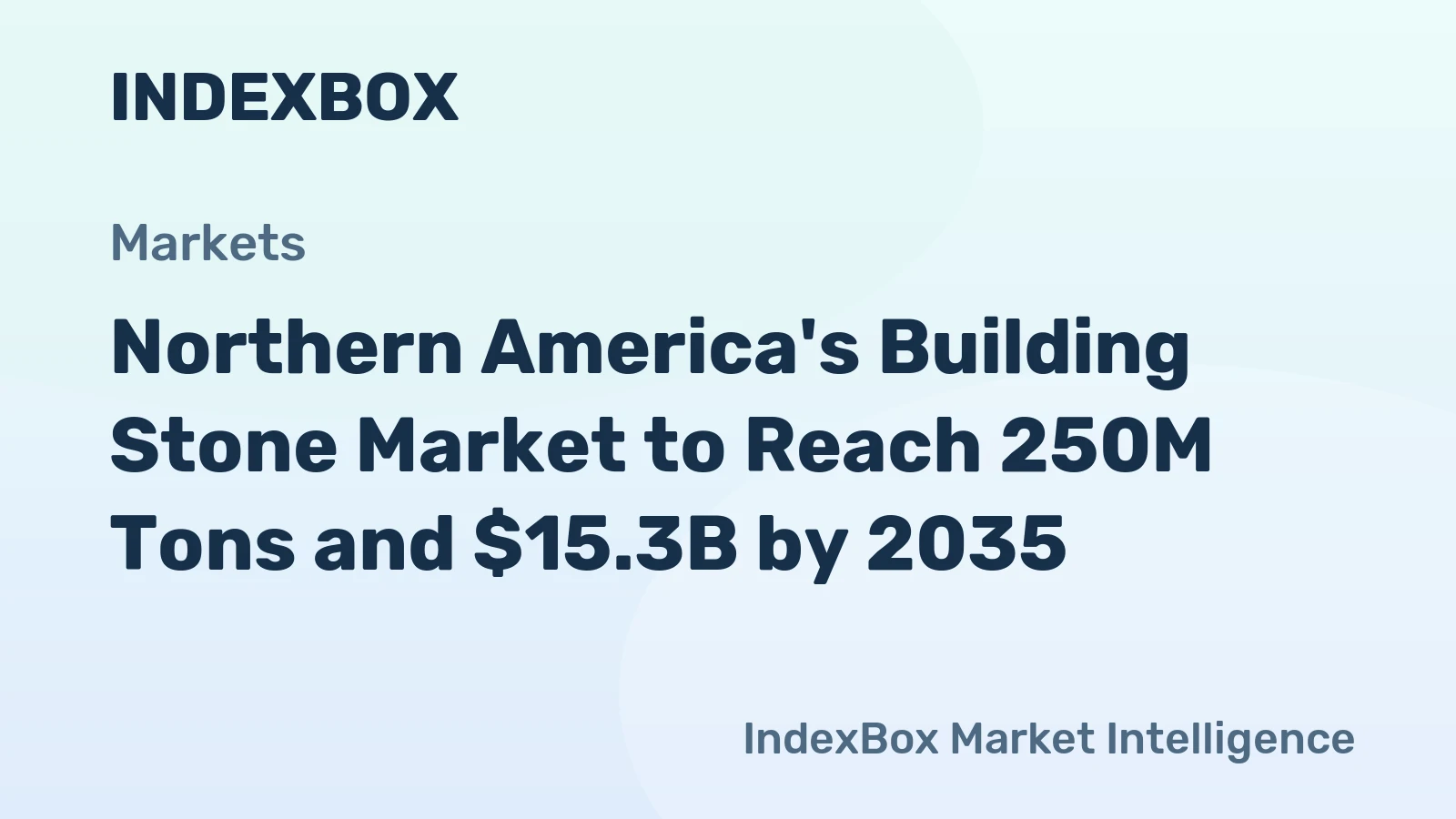 Northern America's Building Stone Market to Reach 250M Tons and $15.3B by 2035