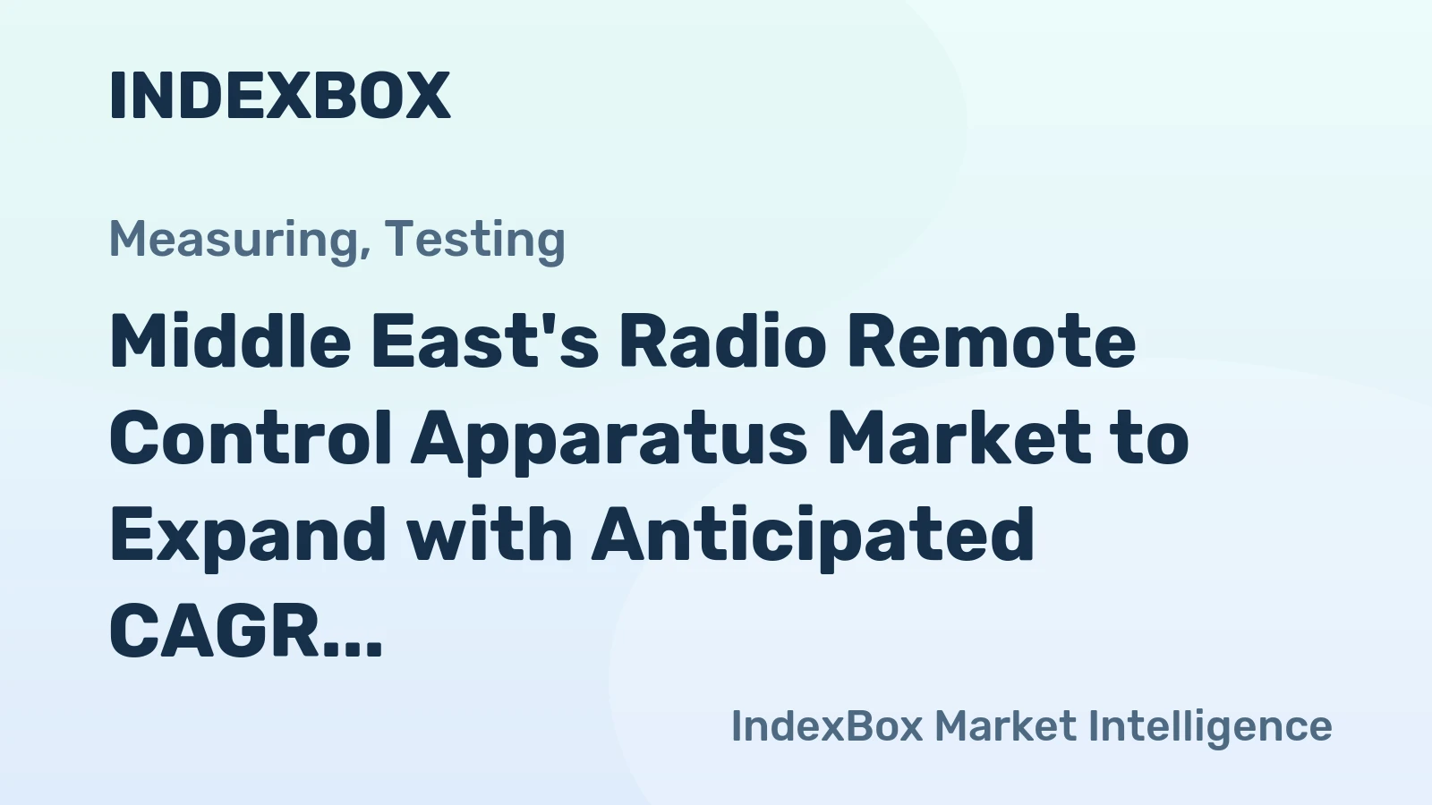 Middle East's Radio Remote Control Apparatus Market to Expand with Anticipated CAGR of +1.1% from 2024 to 2035