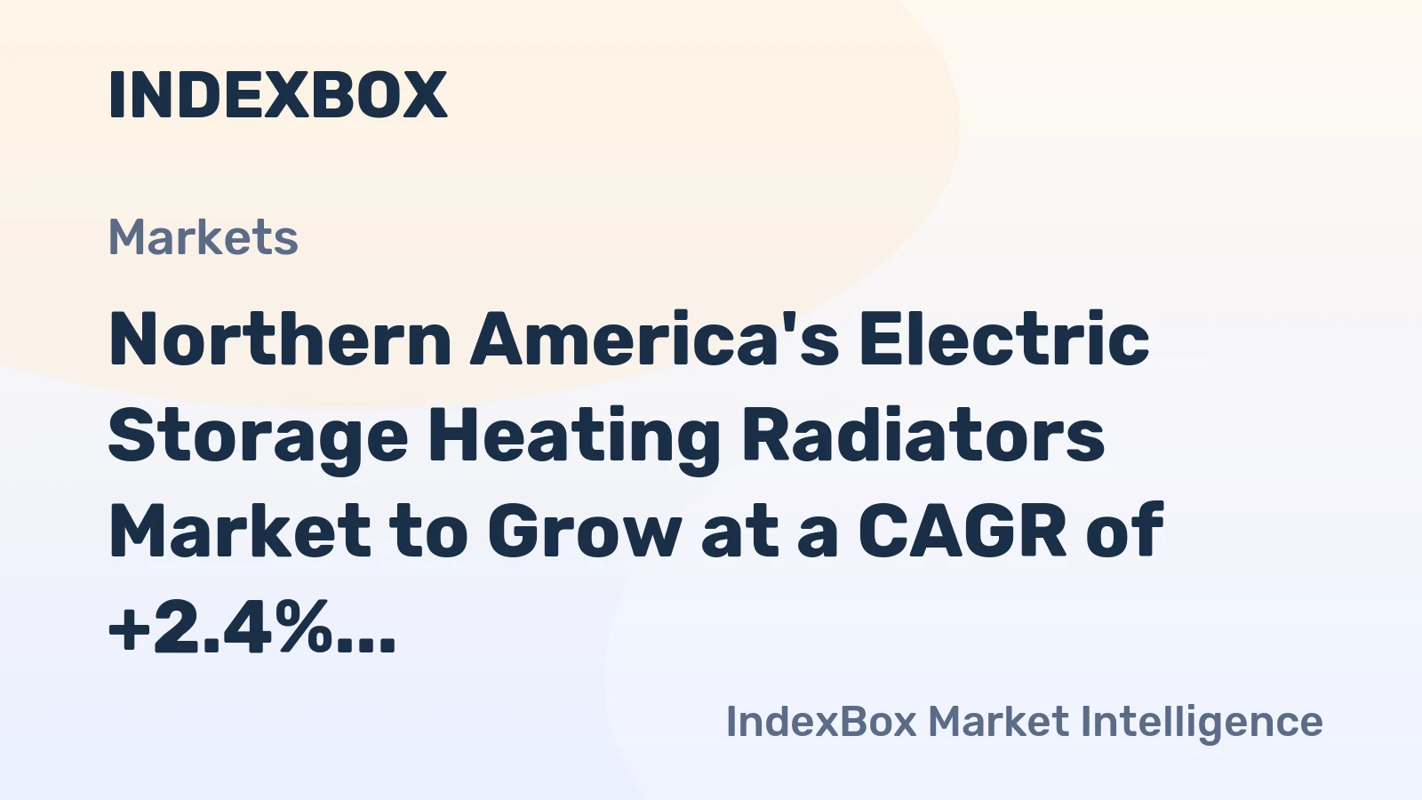 Northern America's Electric Storage Heating Radiators Market to Grow at a CAGR of +2.4% Through 2035, Reaching $159M in Value