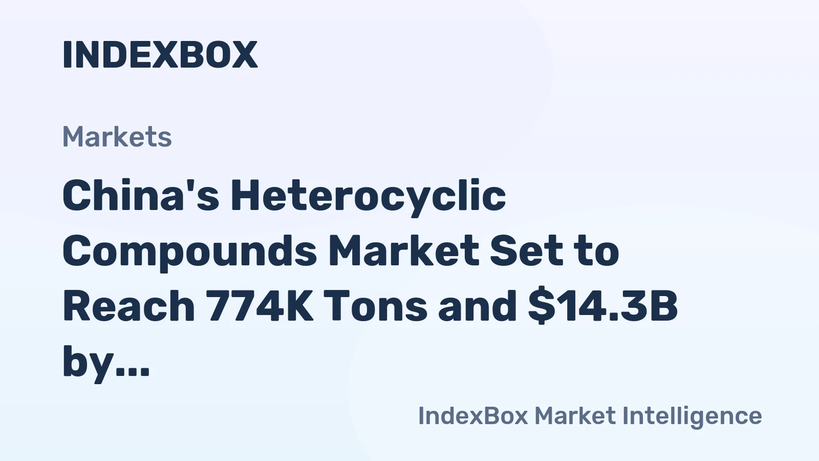 China's Heterocyclic Compounds Market Set to Reach 774K Tons and $14.3B by 2035