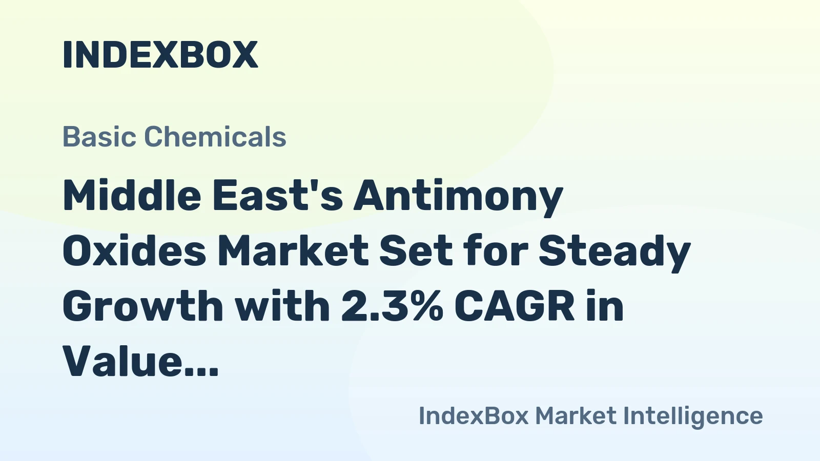 Middle East's Antimony Oxides Market Set for Steady Growth with 2.3% CAGR in Value