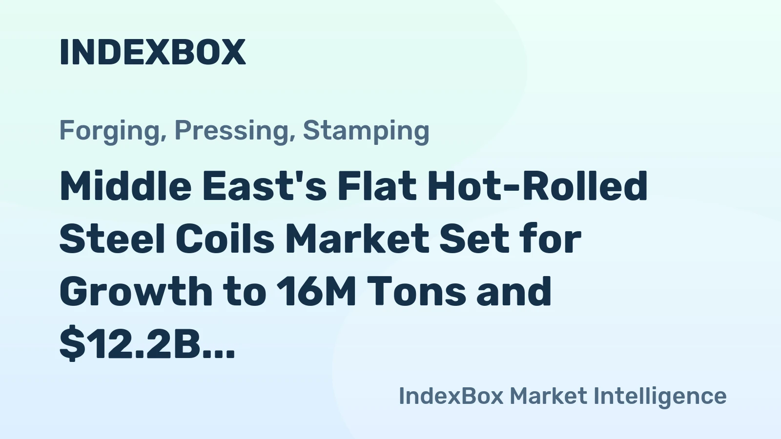 Middle East's Flat Hot-Rolled Steel Coils Market Set for Growth to 16M Tons and $12.2B by 2035