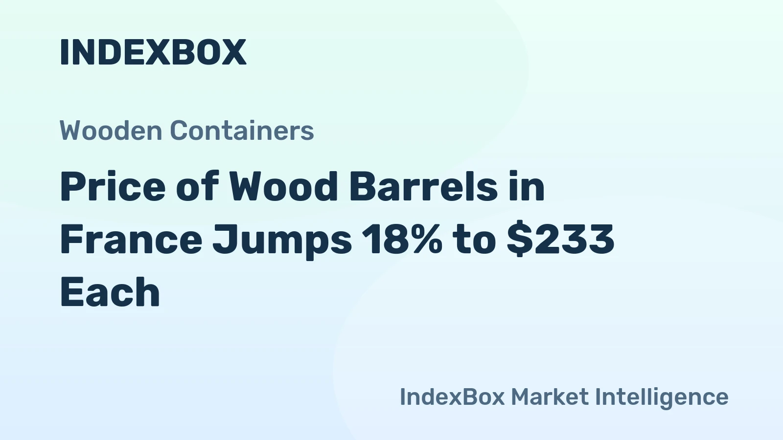 Price of Wood Barrels in France Jumps 18% to $233 Each