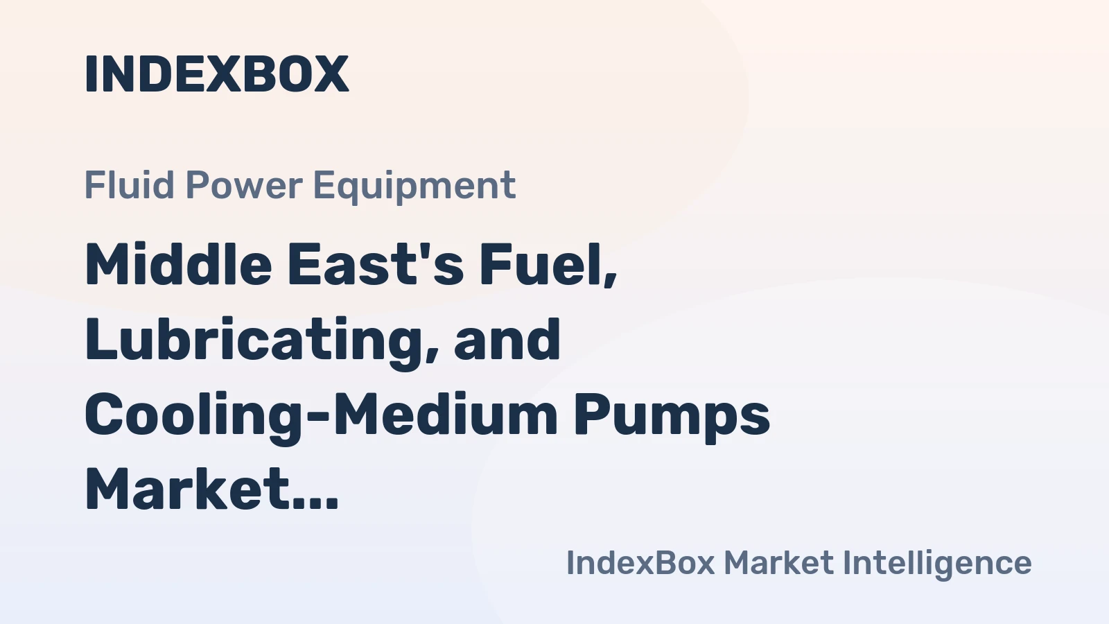 Middle East's Fuel, Lubricating, and Cooling-Medium Pumps Market to Grow at a CAGR of +0.5% from 2024 to 2035