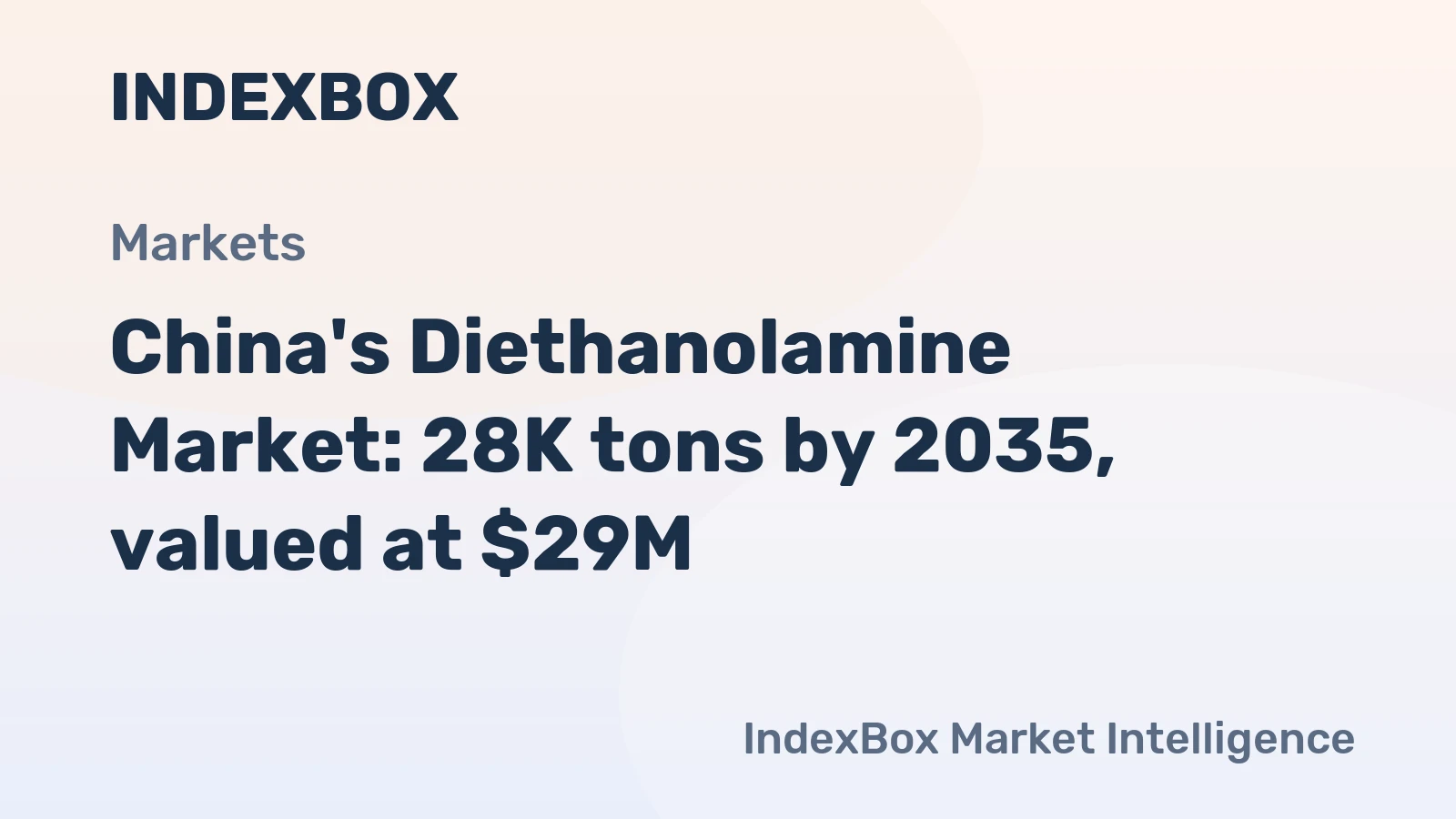 China's Diethanolamine Market: 28K tons by 2035, valued at $29M