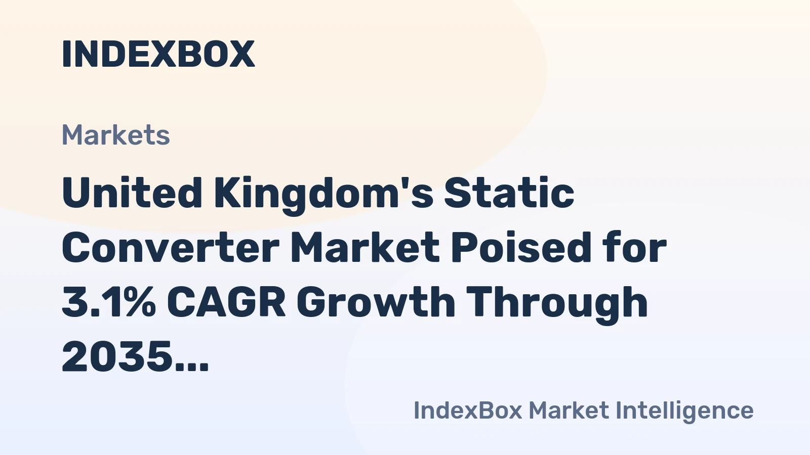 United Kingdom's Static Converter Market Poised for 3.1% CAGR Growth Through 2035