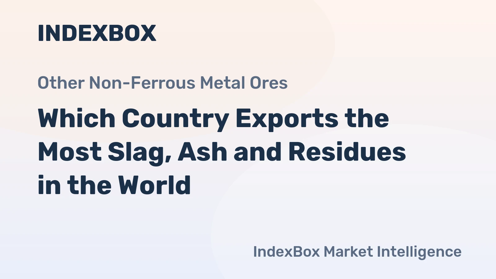 Which Country Exports the Most Slag, Ash and Residues in the World?
