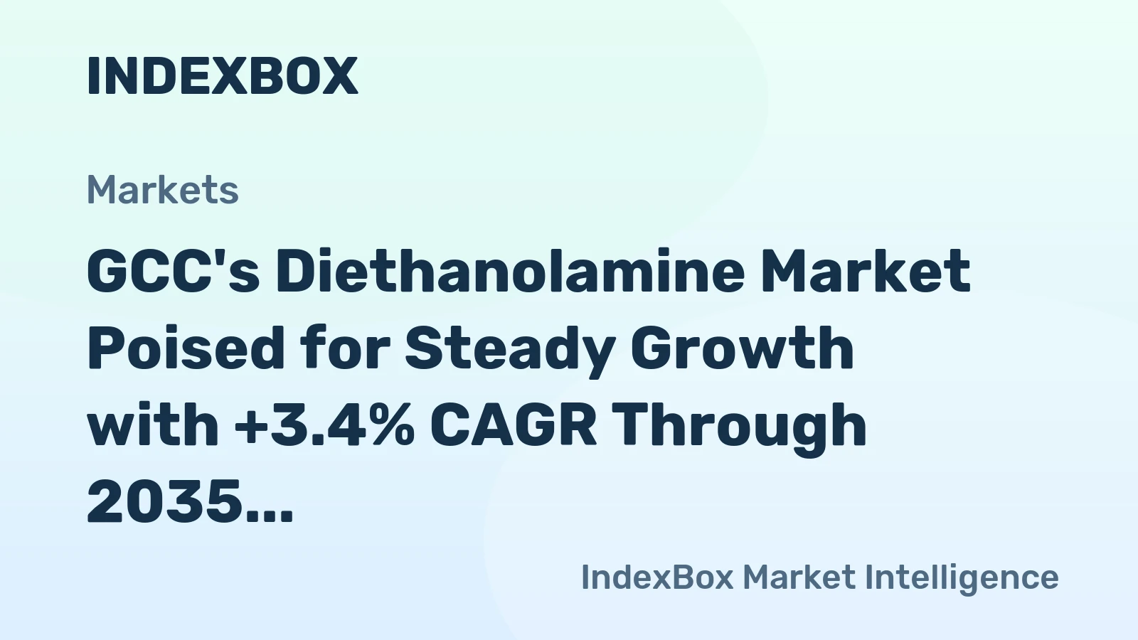 GCC's Diethanolamine Market Poised for Steady Growth with +3.4% CAGR Through 2035