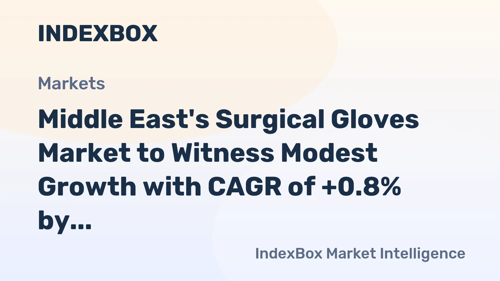 Middle East's Surgical Gloves Market to Witness Modest Growth with CAGR of +0.8% by 2035