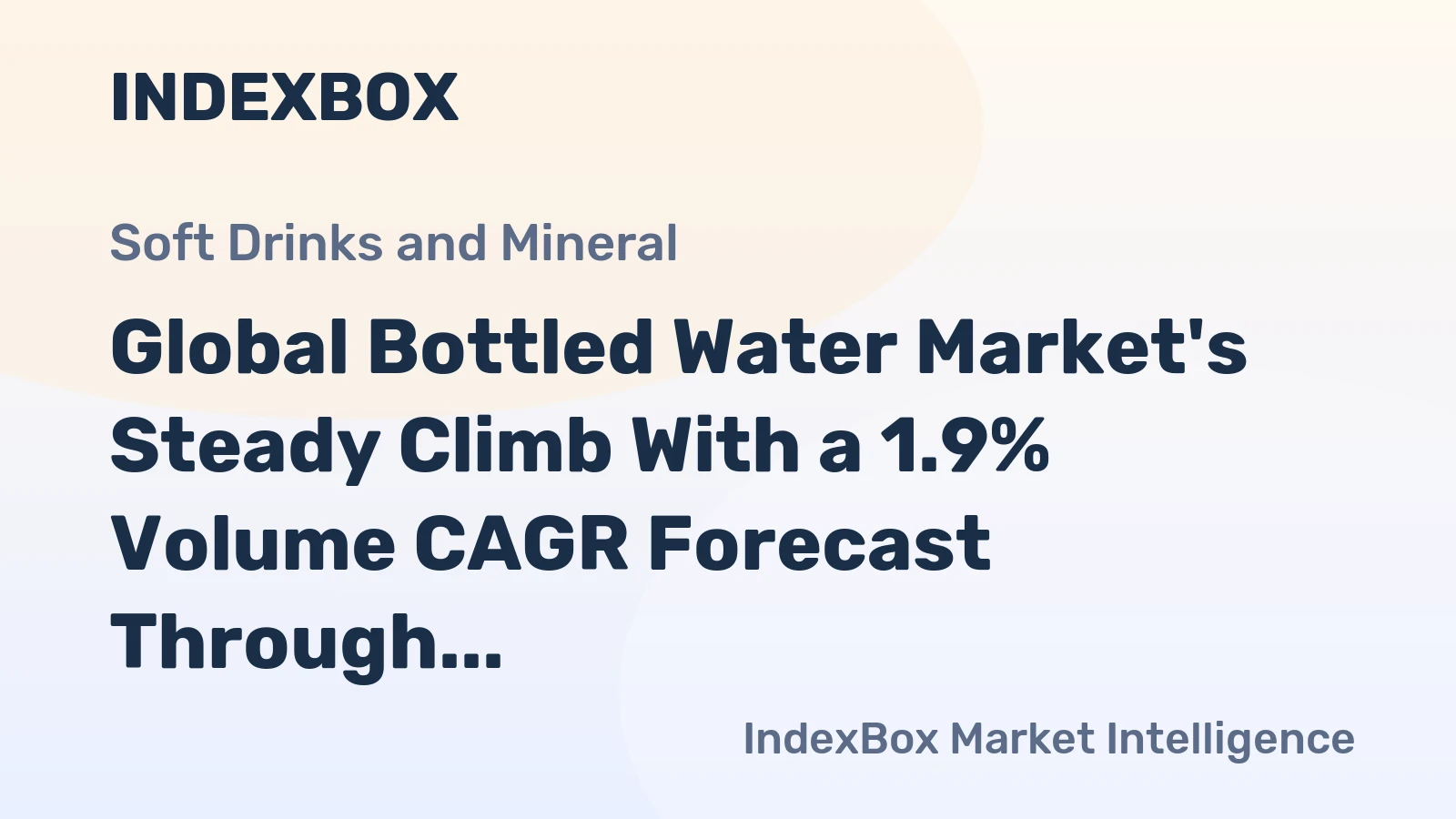 Global Bottled Water Market's Steady Climb With a 1.9% Volume CAGR Forecast Through 2035