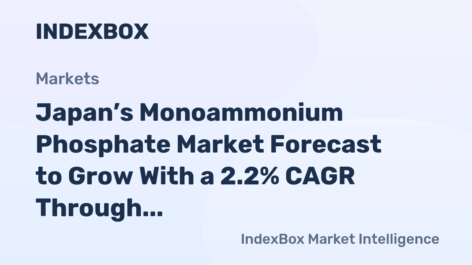 Japan’s Monoammonium Phosphate Market Forecast to Grow With a 2.2% CAGR Through 2035