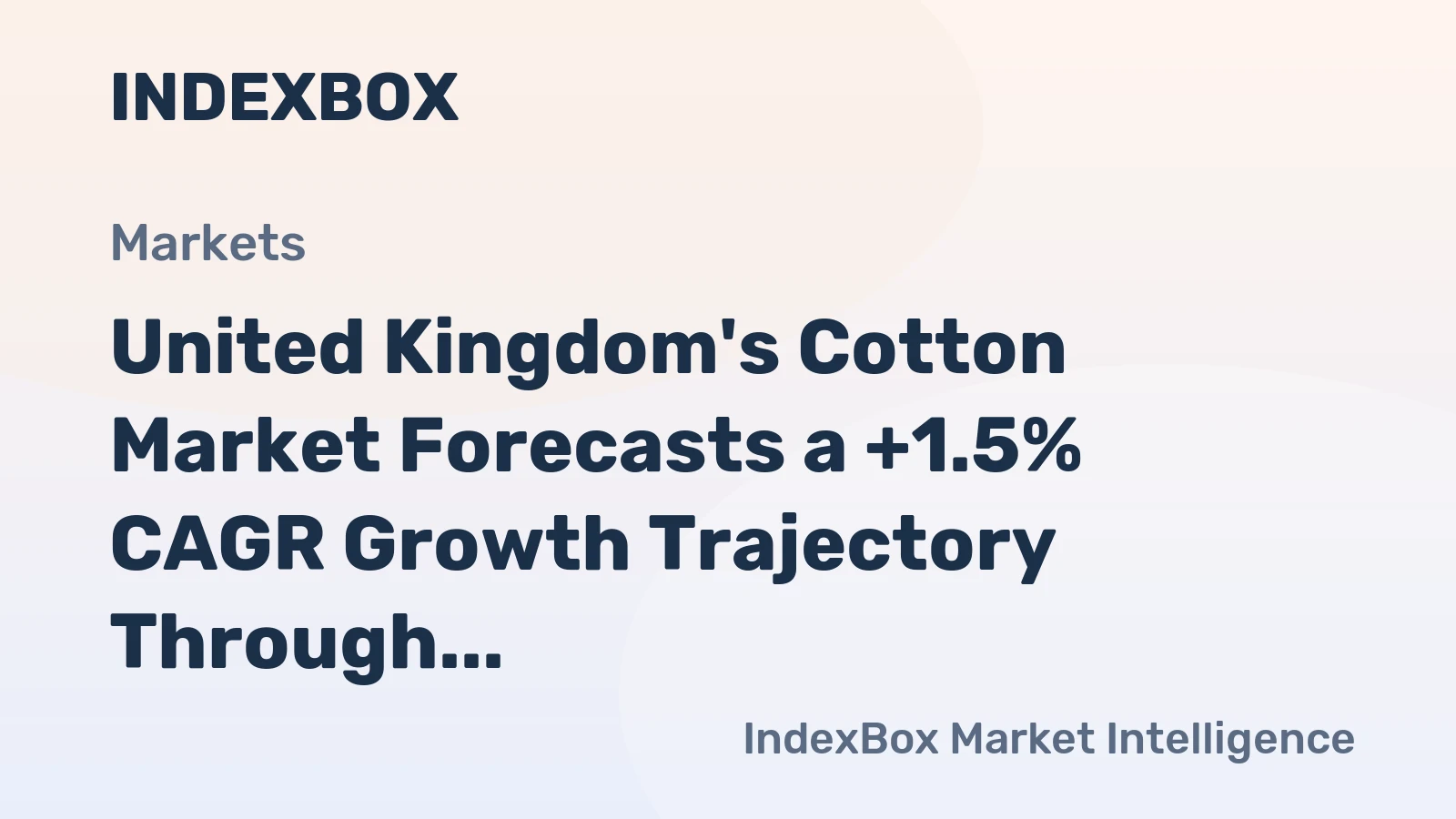 United Kingdom's Cotton Market Forecasts a +1.5% CAGR Growth Trajectory Through 2035