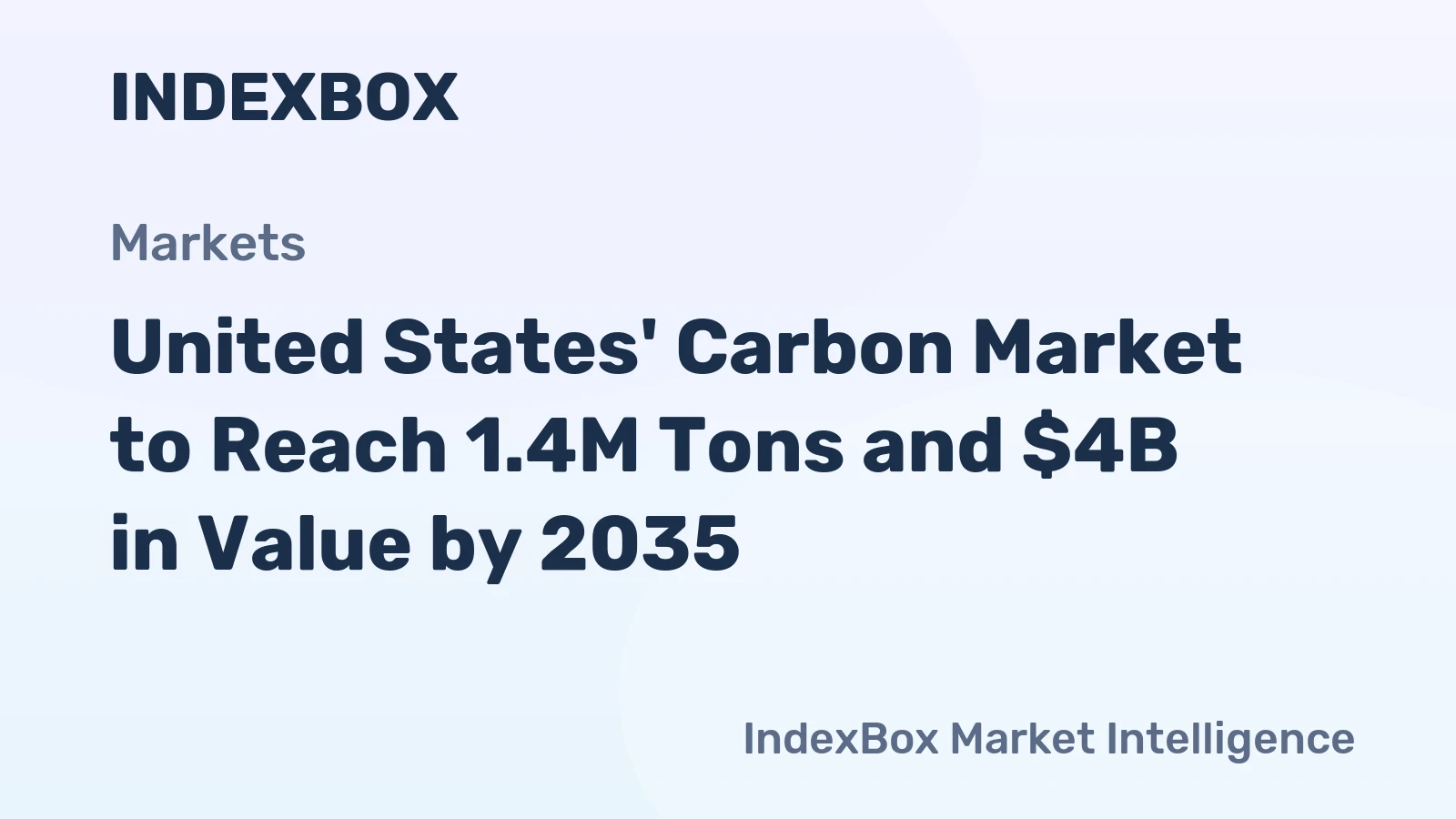 United States' Carbon Market to Reach 1.4M Tons and $4B in Value by 2035