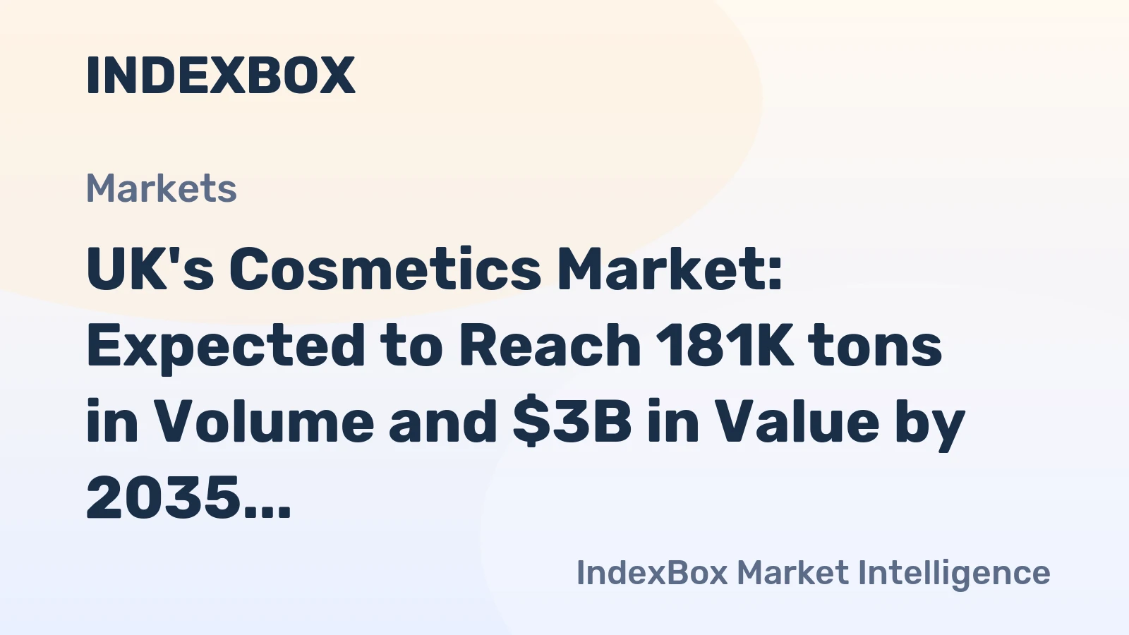 UK's Cosmetics Market: Expected to Reach 181K tons in Volume and $3B in Value by 2035