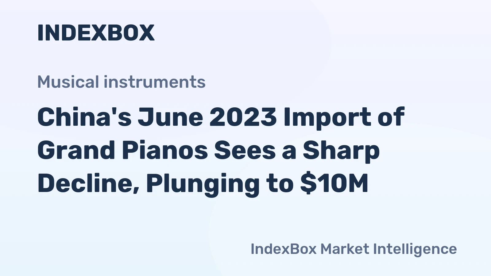 China's June 2023 Import of Grand Pianos Sees a Sharp Decline, Plunging to $10M