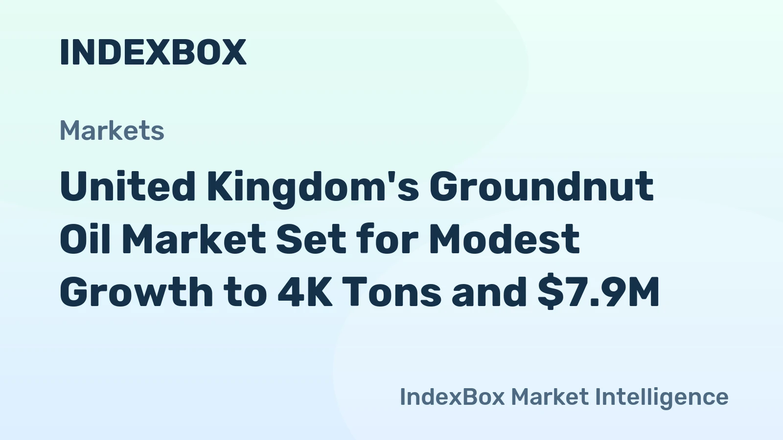 United Kingdom's Groundnut Oil Market Set for Modest Growth to 4K Tons and $7.9M