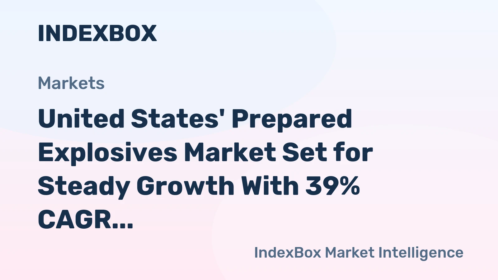 United States' Prepared Explosives Market Set for Steady Growth With 39% CAGR Through 2035