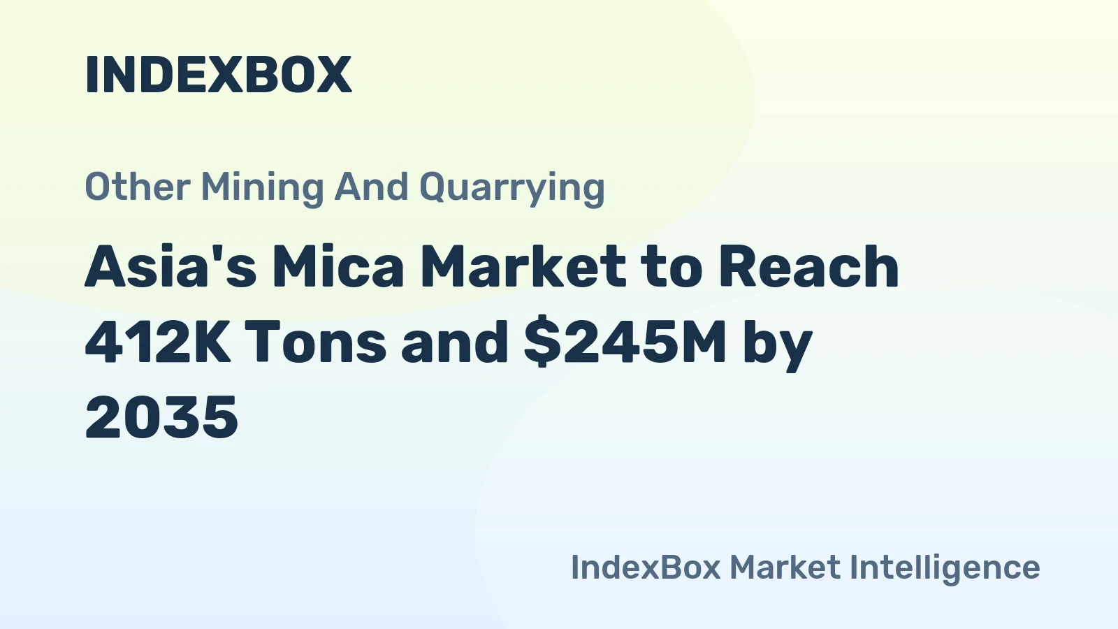 Asia's Mica Market to Reach 412K Tons and $245M by 2035