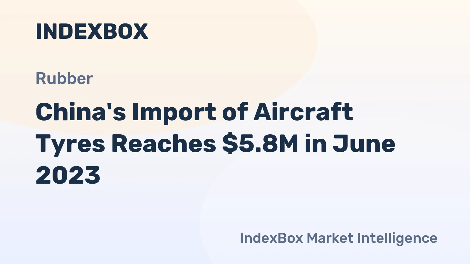 China's Import of Aircraft Tyres Reaches $5.8M in June 2023