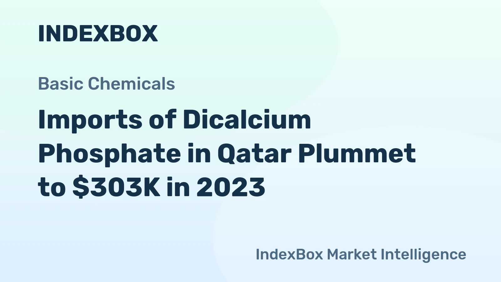 Imports of Dicalcium Phosphate in Qatar Plummet to $303K in 2023