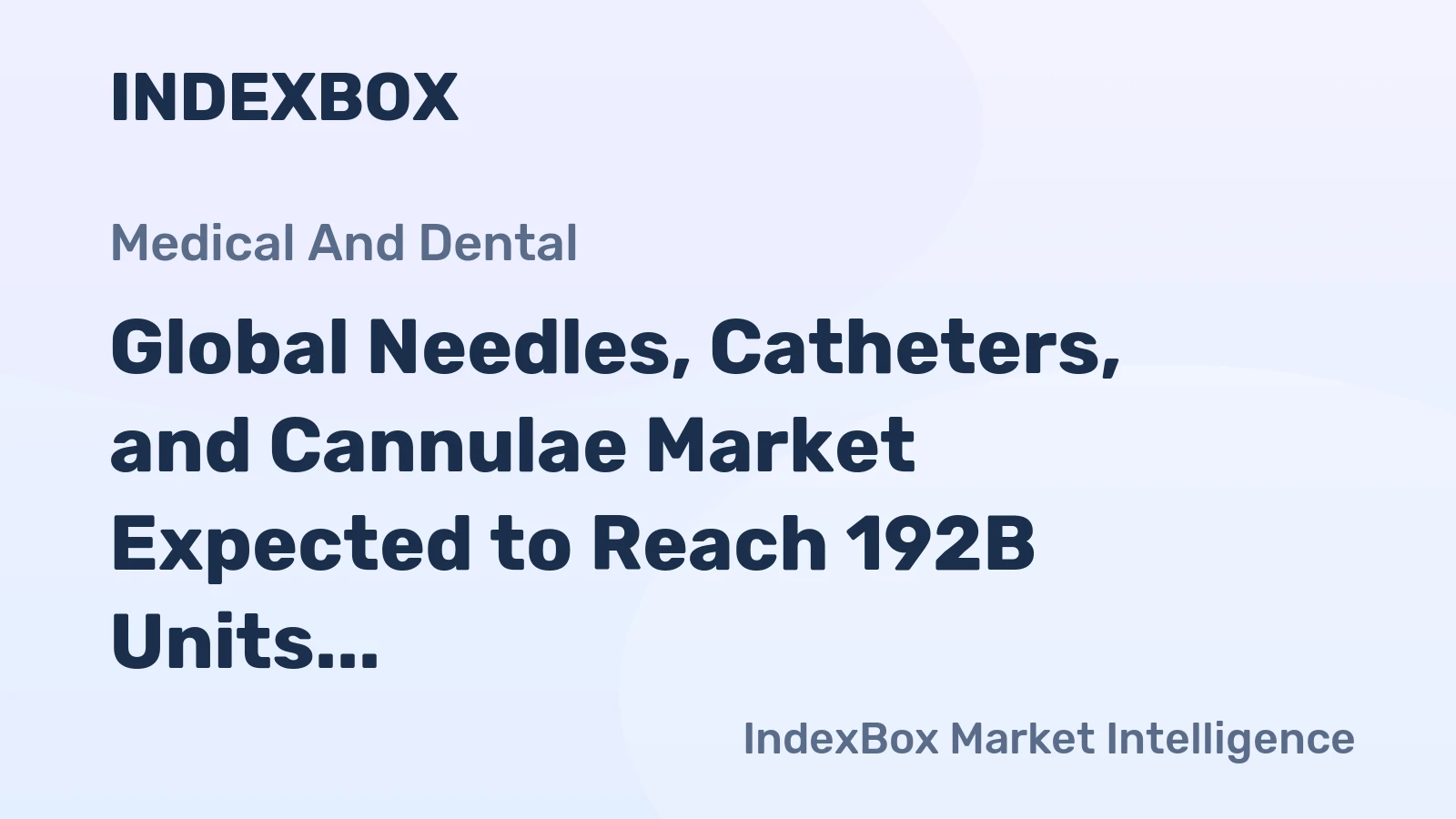 Global Needles, Catheters, and Cannulae Market Expected to Reach 192B Units and $68.7B by 2030, Driven by Increasing Demand