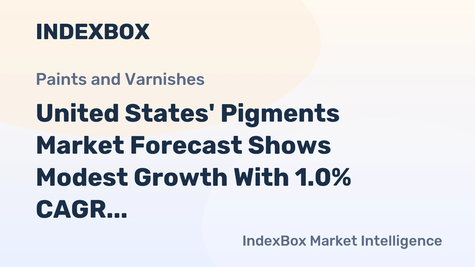 United States' Pigments Market Forecast Shows Modest Growth With 1.0% CAGR in Value Through 2035