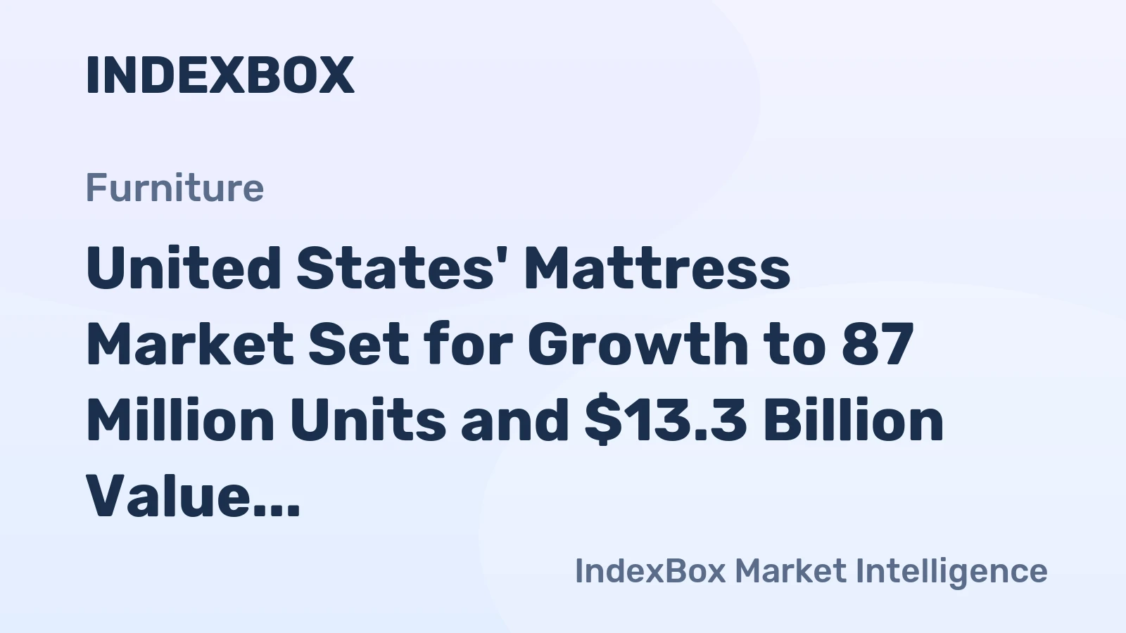 United States' Mattress Market Set for Growth to 87 Million Units and $13.3 Billion Value