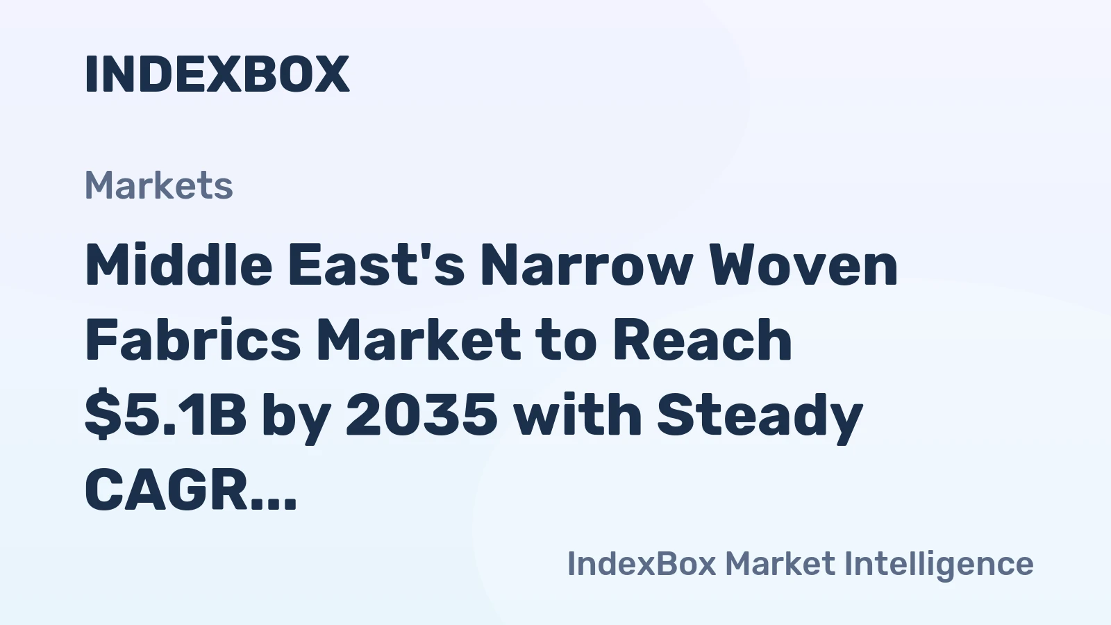 Middle East's Narrow Woven Fabrics Market to Reach $5.1B by 2035 with Steady CAGR of +0.9%