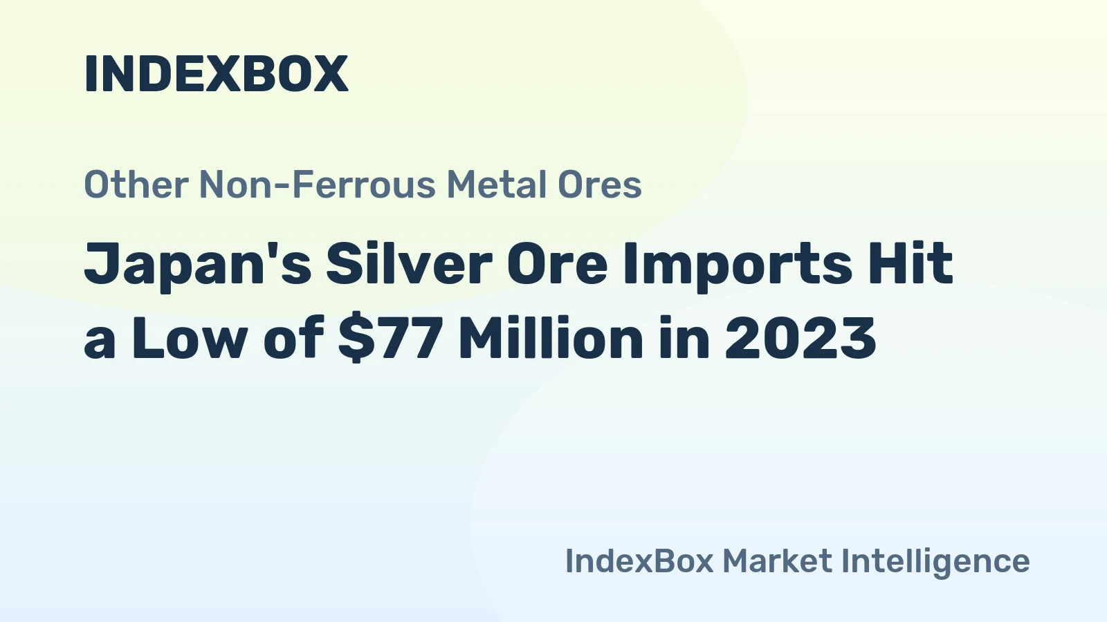 Japan's Silver Ore Imports Hit a Low of $77 Million in 2023