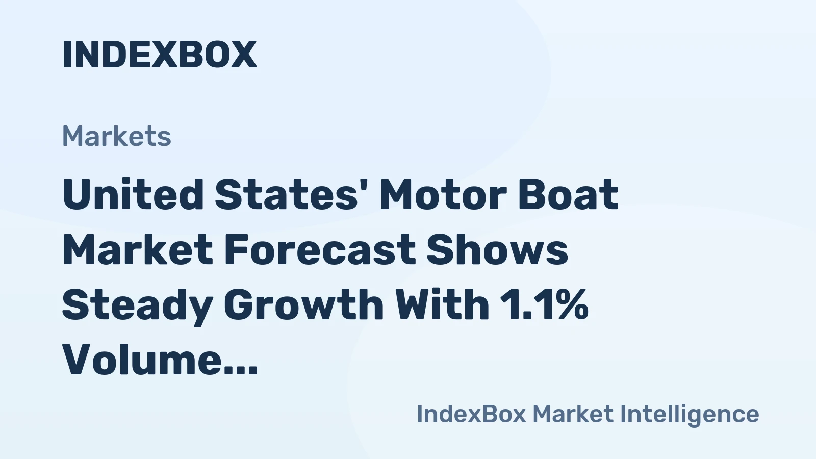 United States' Motor Boat Market Forecast Shows Steady Growth With 1.1% Volume CAGR Through 2035