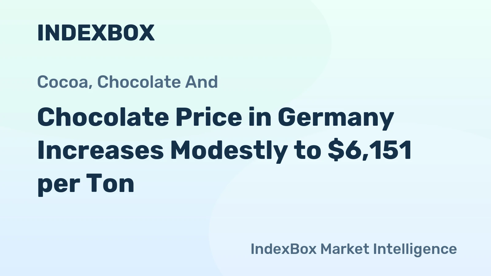 Chocolate Price in Germany Increases Modestly to $6,151 per Ton
