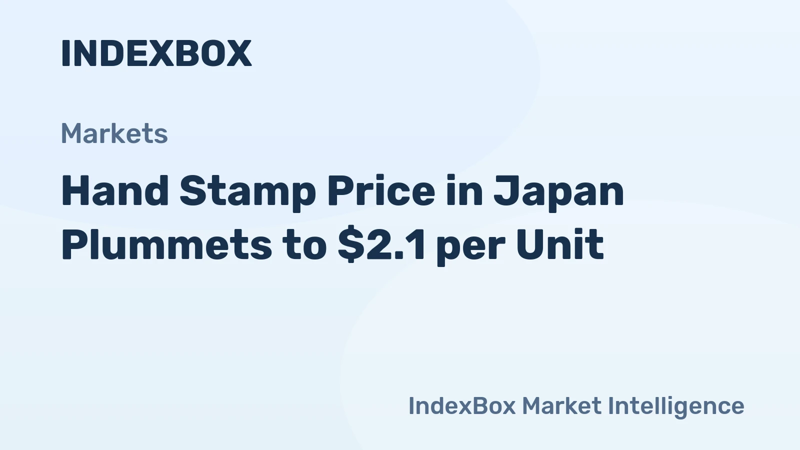 Hand Stamp Price in Japan Plummets to $2.1 per Unit