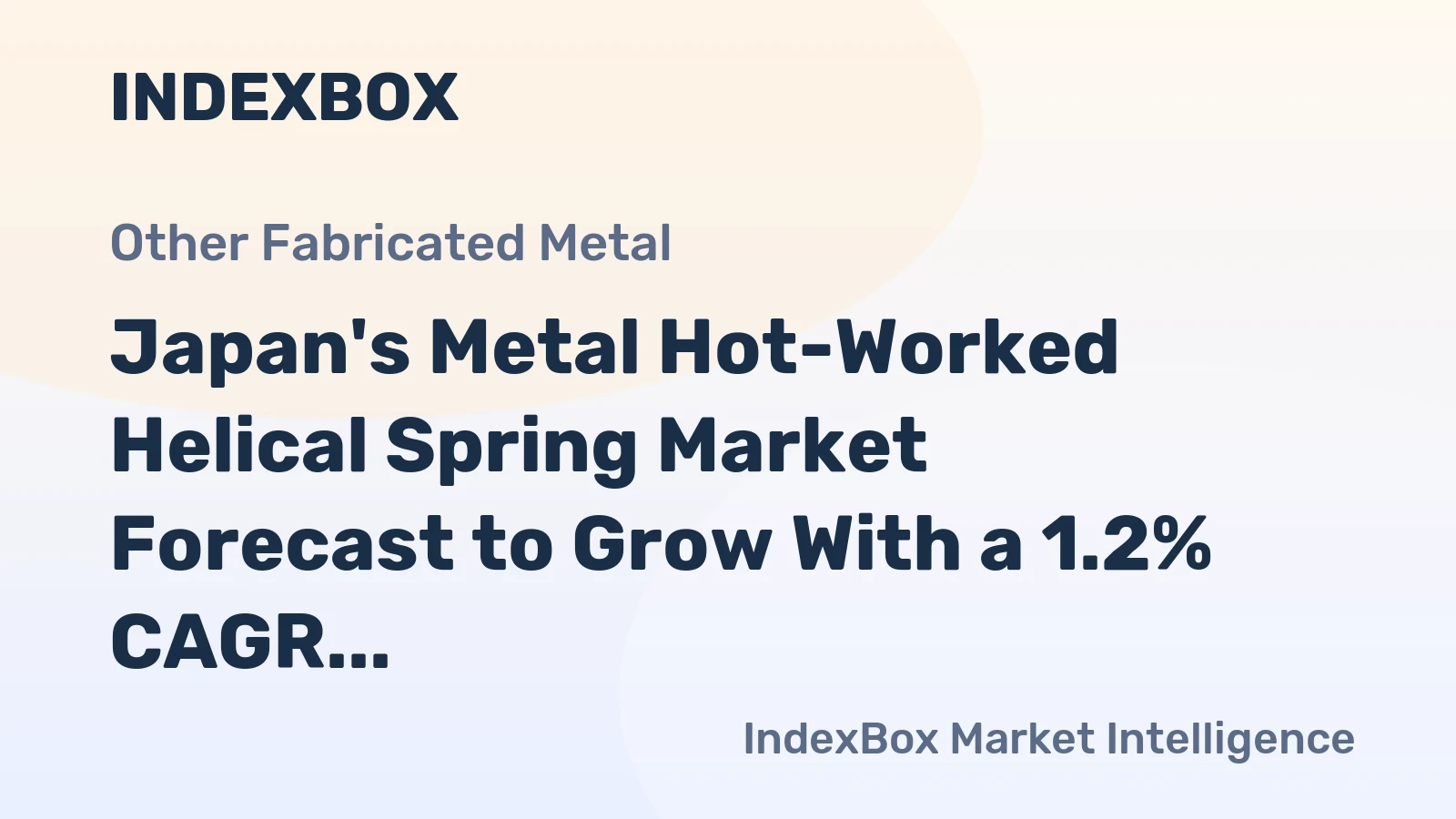 Japan's Metal Hot-Worked Helical Spring Market Forecast to Grow With a 1.2% CAGR