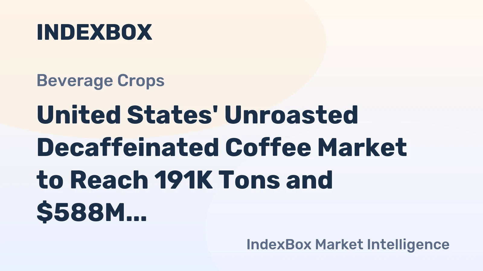 United States' Unroasted Decaffeinated Coffee Market to Reach 191K Tons and $588M by 2035